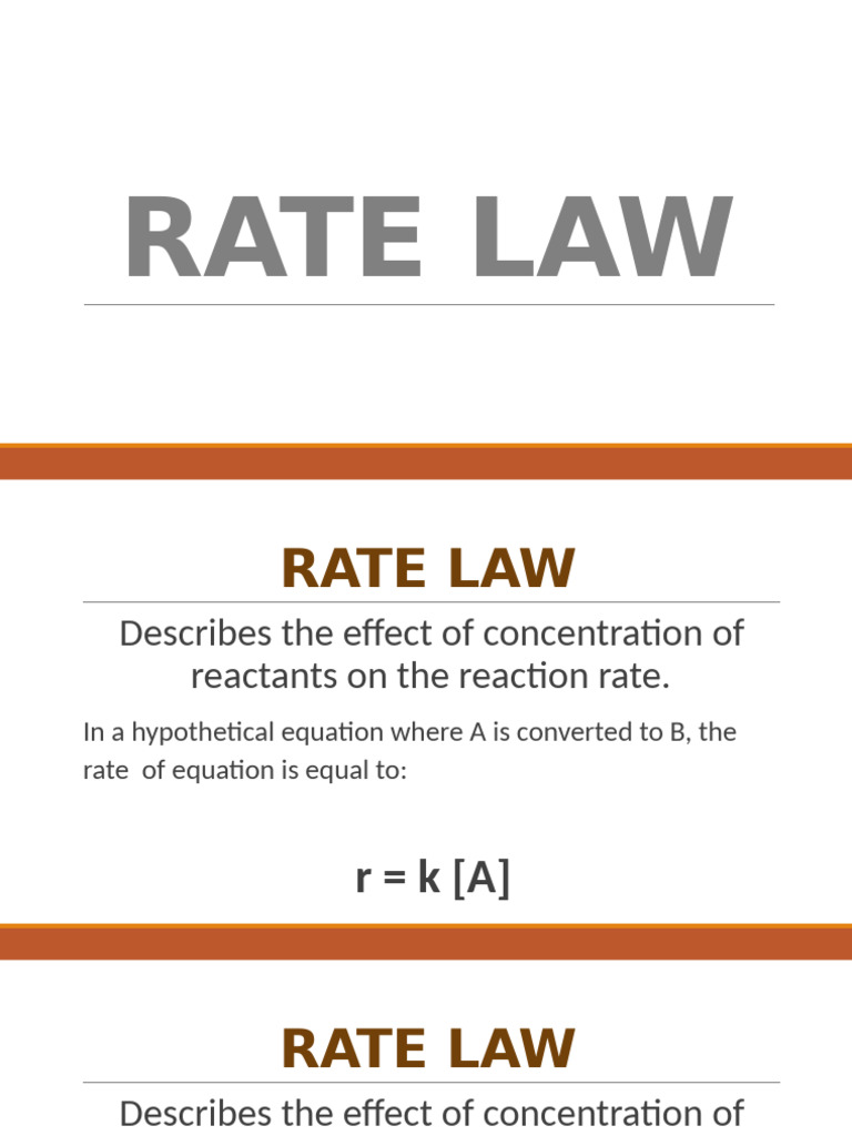 Rate Law | PDF