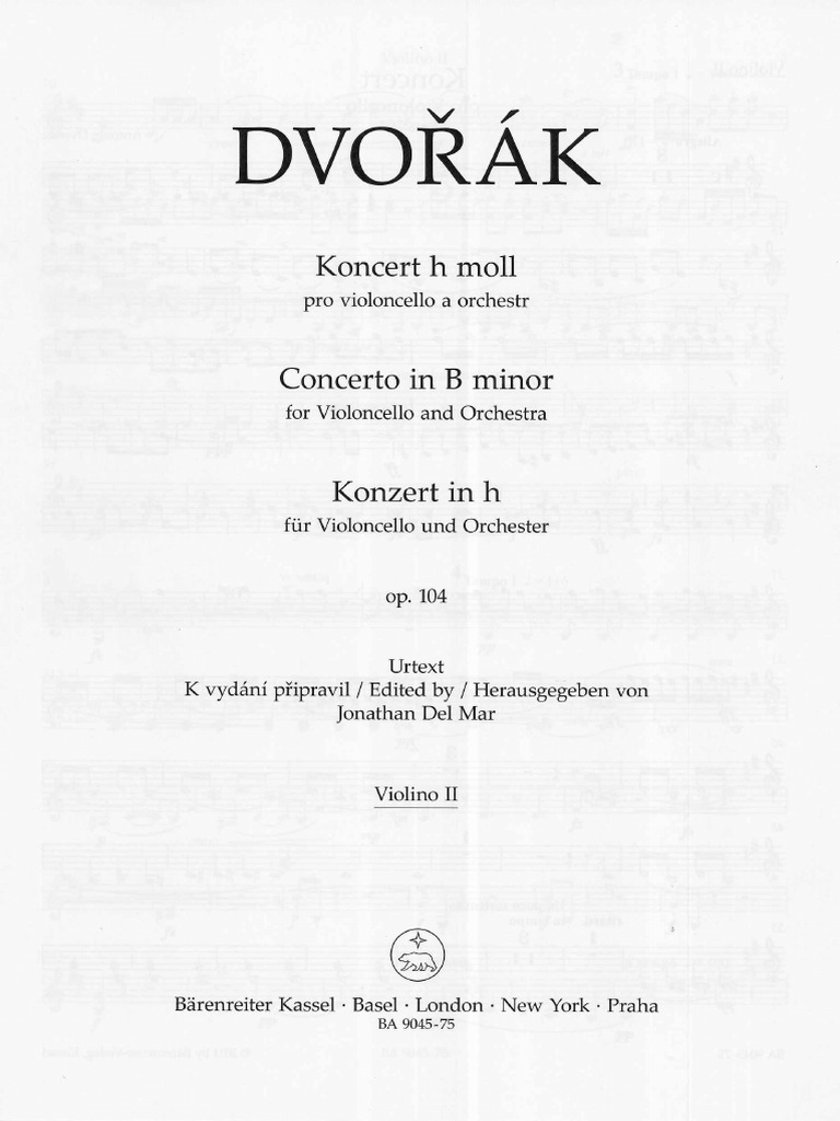 Dvorak VC Conc. VLN 2 | PDF
