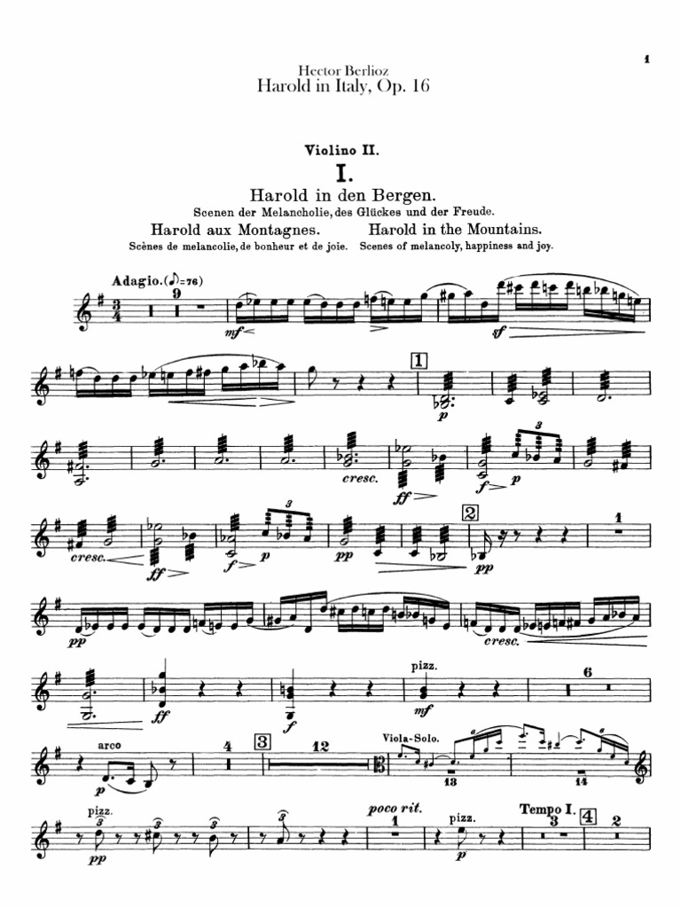 Berlioz Harold Violin 2 | PDF