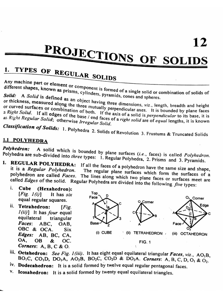 Projections of Solids | PDF