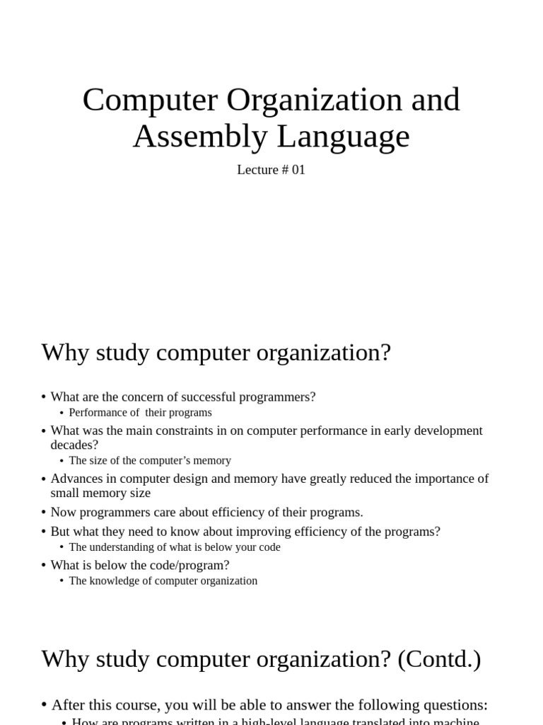 Lecture # 01 | PDF | Central Processing Unit | Computing
