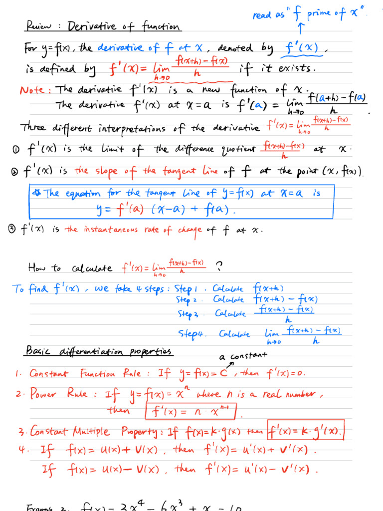 Lecture 14 Derivative of exponential functions | PDF | Differential ...