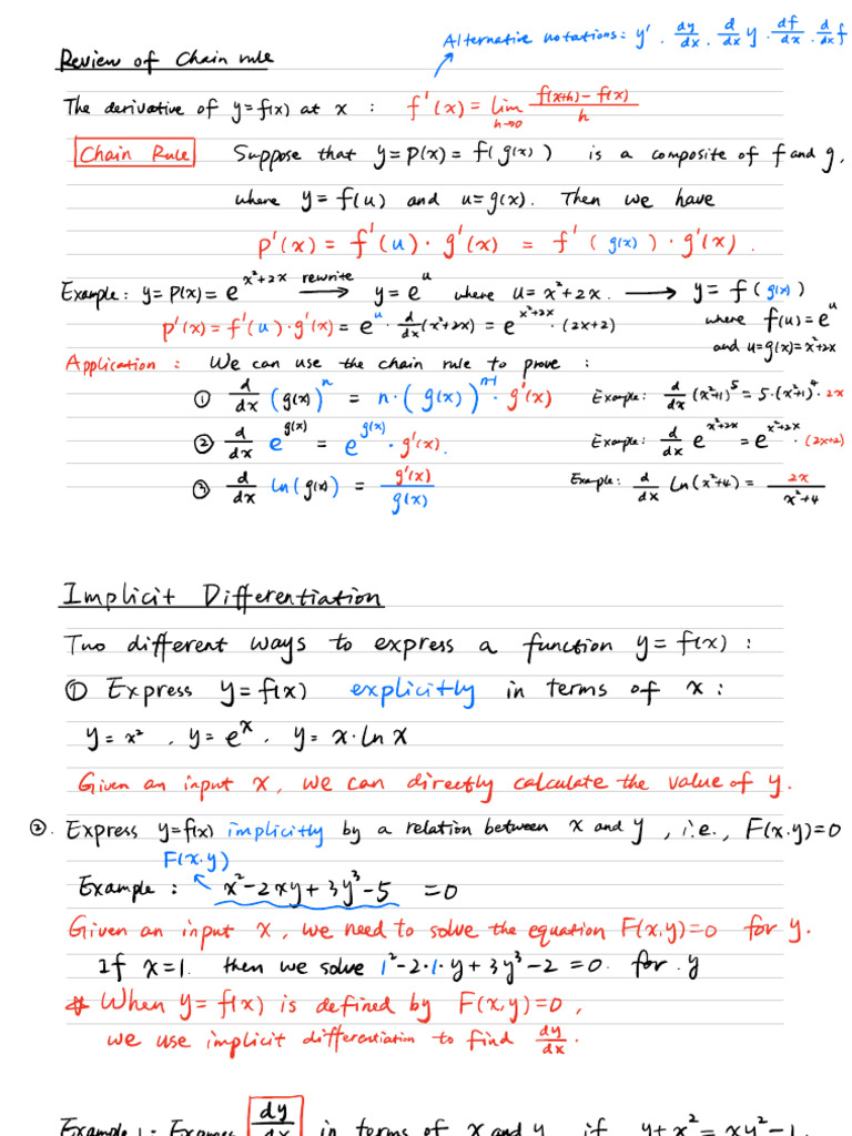 Implicit Differentiation Techniques | PDF | Mathematical Concepts | Algebra