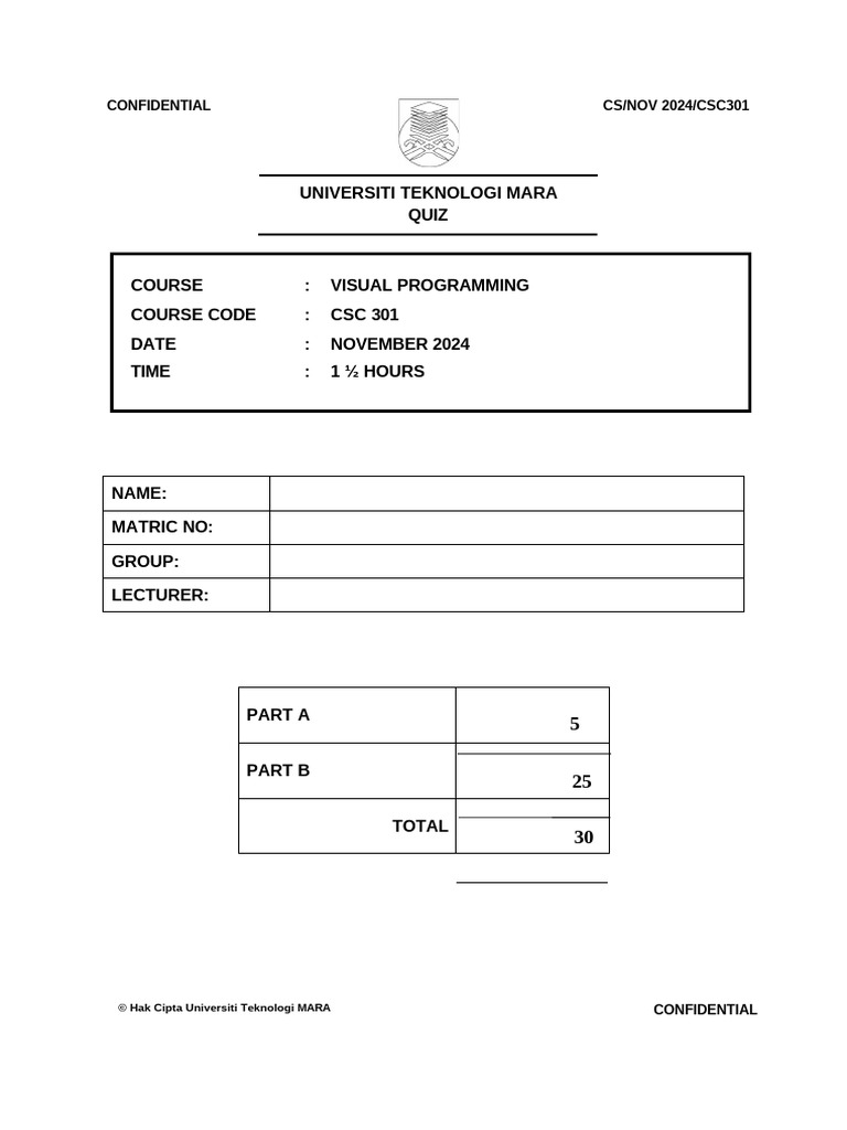 Csc301 Nov 2024 Quiz - Ans | PDF | Graphical User Interfaces | Software Engineering
