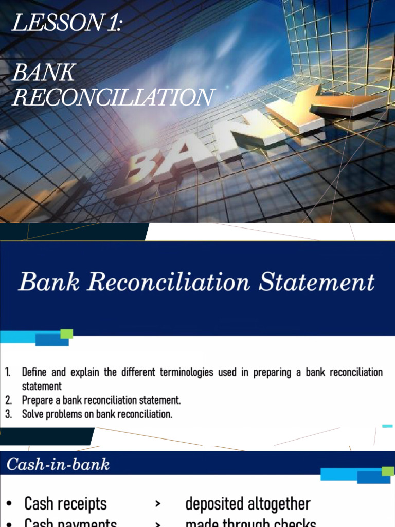 LESSON-1-BANK-RECONCILLIATION-STATEMENT | PDF | Communication | Social Psychology