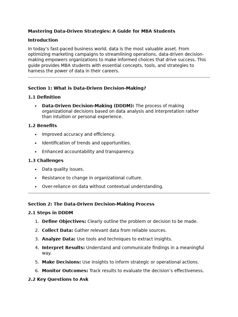 Mastering Data-Driven Strategies | PDF | Data Science | Data Analysis