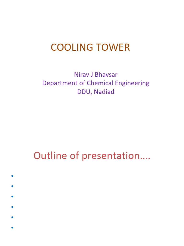 Cooling Tower Engineering Guide | PDF | Water | Applied And ...