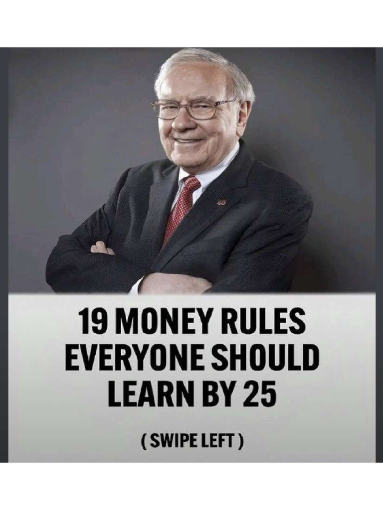 19 Money Rules You Must Follow | PDF