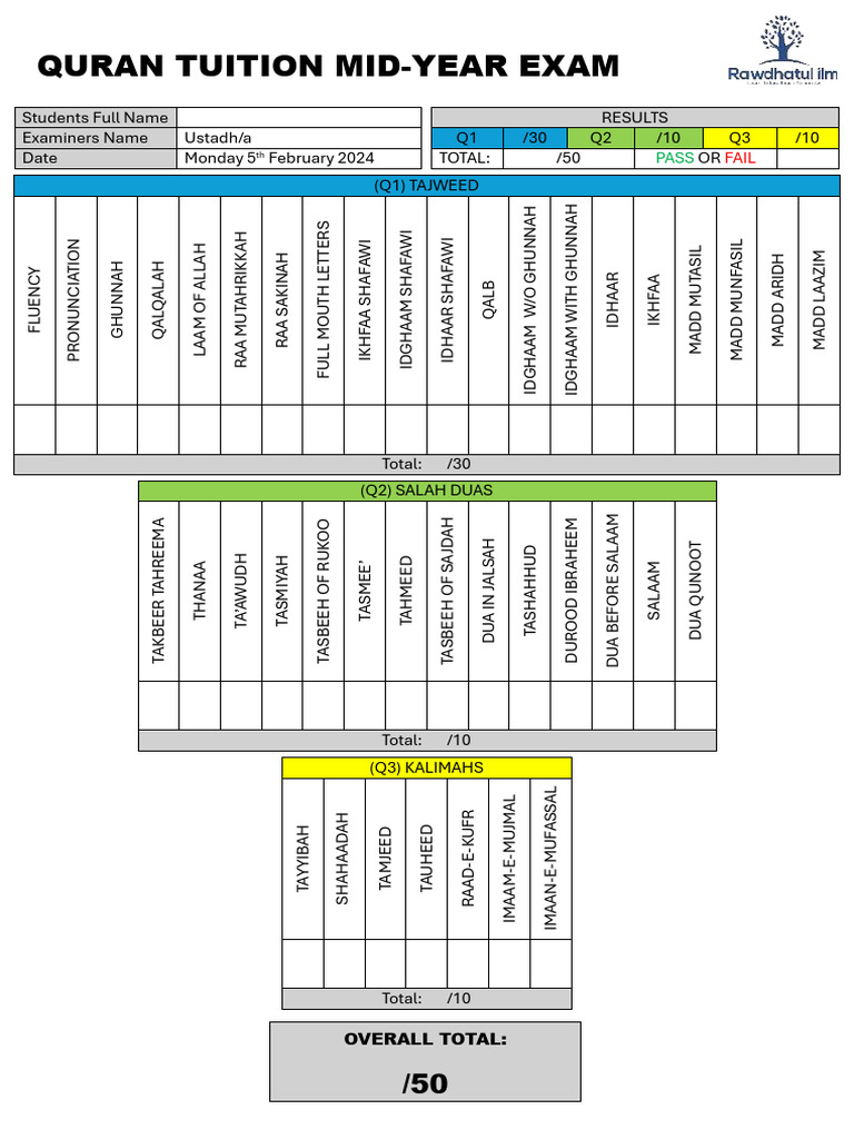 MID YEAR EXAM 2 | PDF | Semitic Words And Phrases