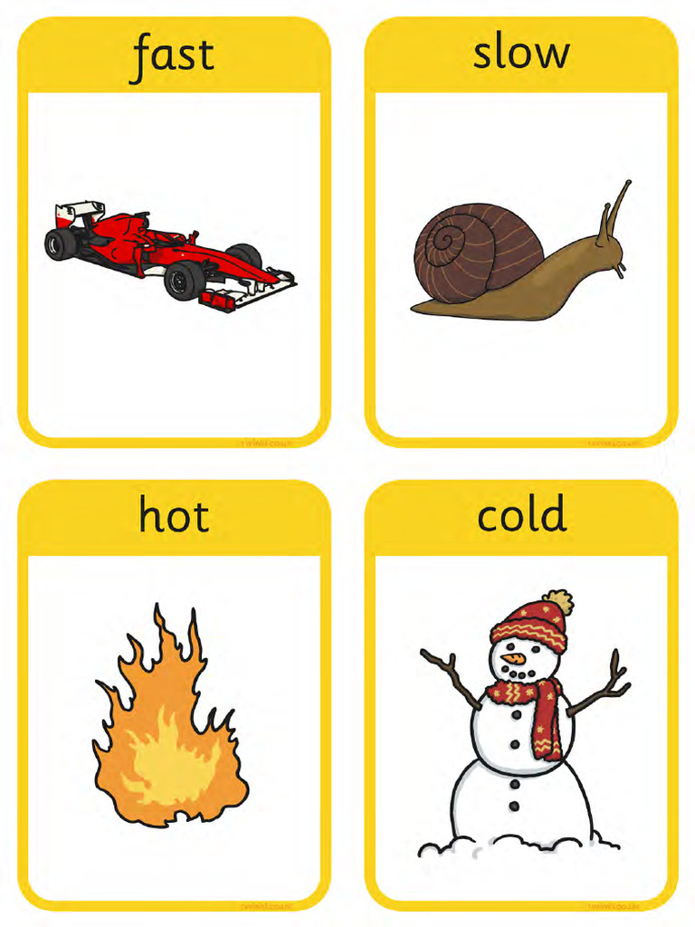 Antonyms Cards | PDF