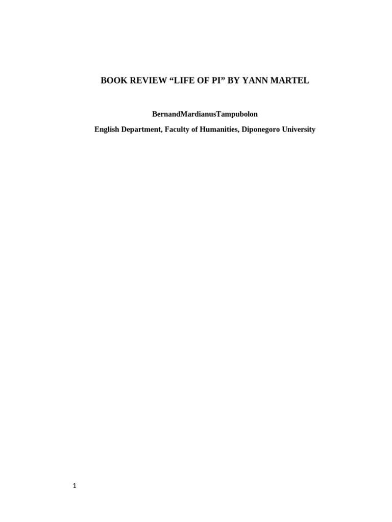 book review sample format | PDF