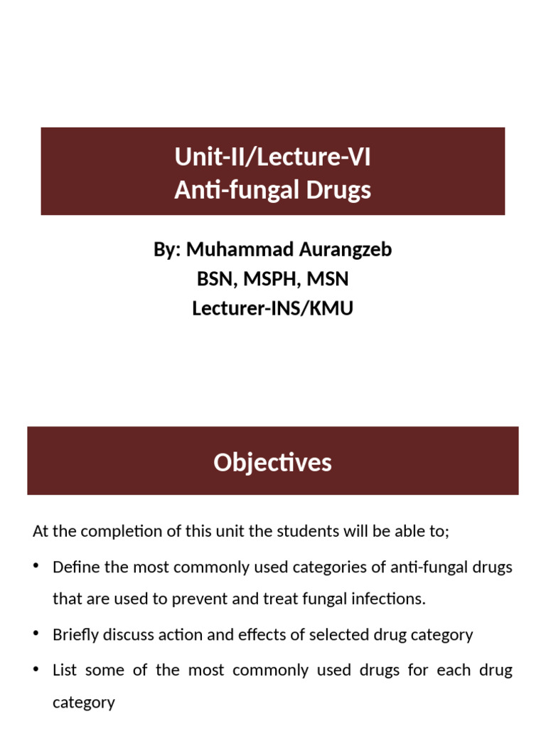 Nursing Students' Guide to Antifungals | PDF | Candidiasis | Clinical Medicine