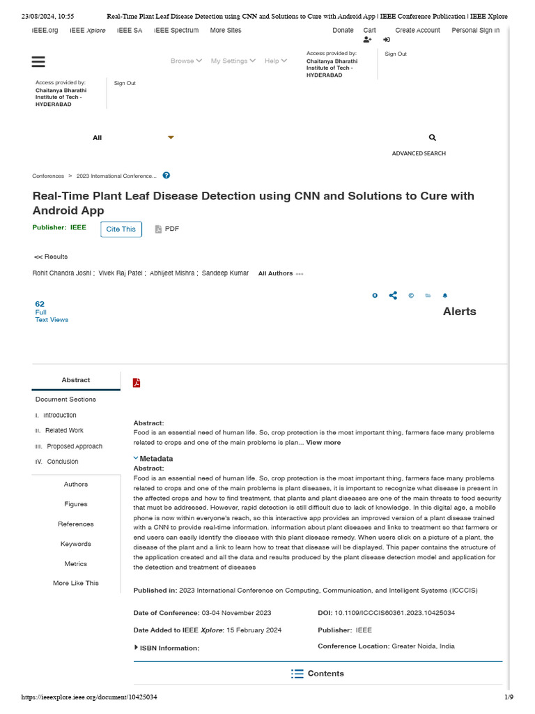 Leaf Disease Detection App Using CNN | PDF