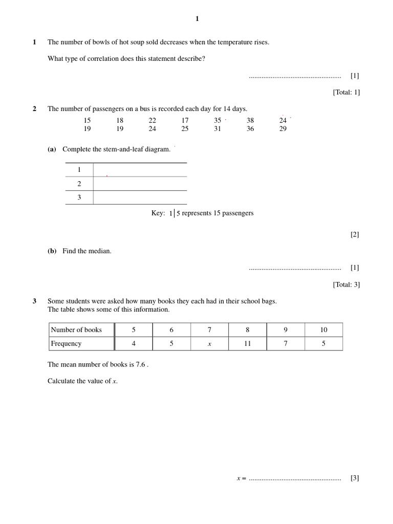 Statistics paper 2 | PDF