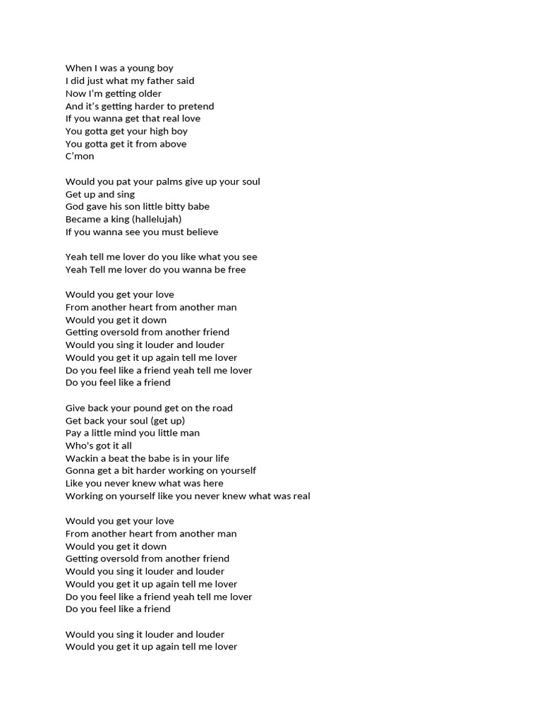 Get Your Love Lyrics Pdf 6020