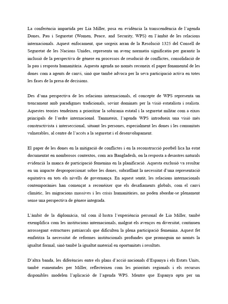 Mujer, Paz y Defensa | PDF