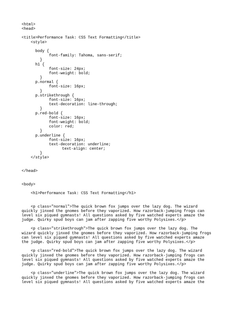 CSS Text Formatting Techniques Guide | PDF
