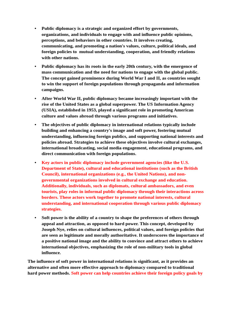 Public Diplomacy Is A Strategic and Organized Effort by Governments ...
