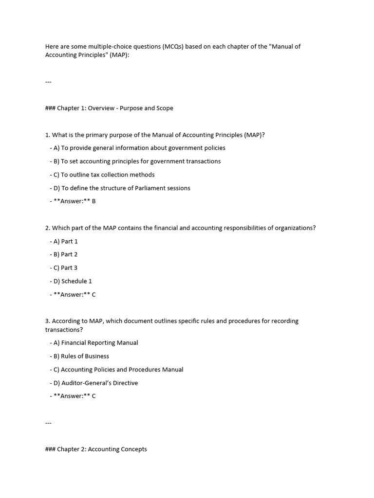 MAP MCQs | PDF | Expense | Financial Statement MAP MCQs | PDF | Expense | Financial Statement