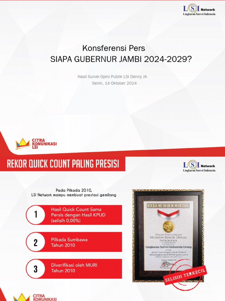 Laporan Survei Prov. Jambi_Okt 2024-NEW1 | PDF