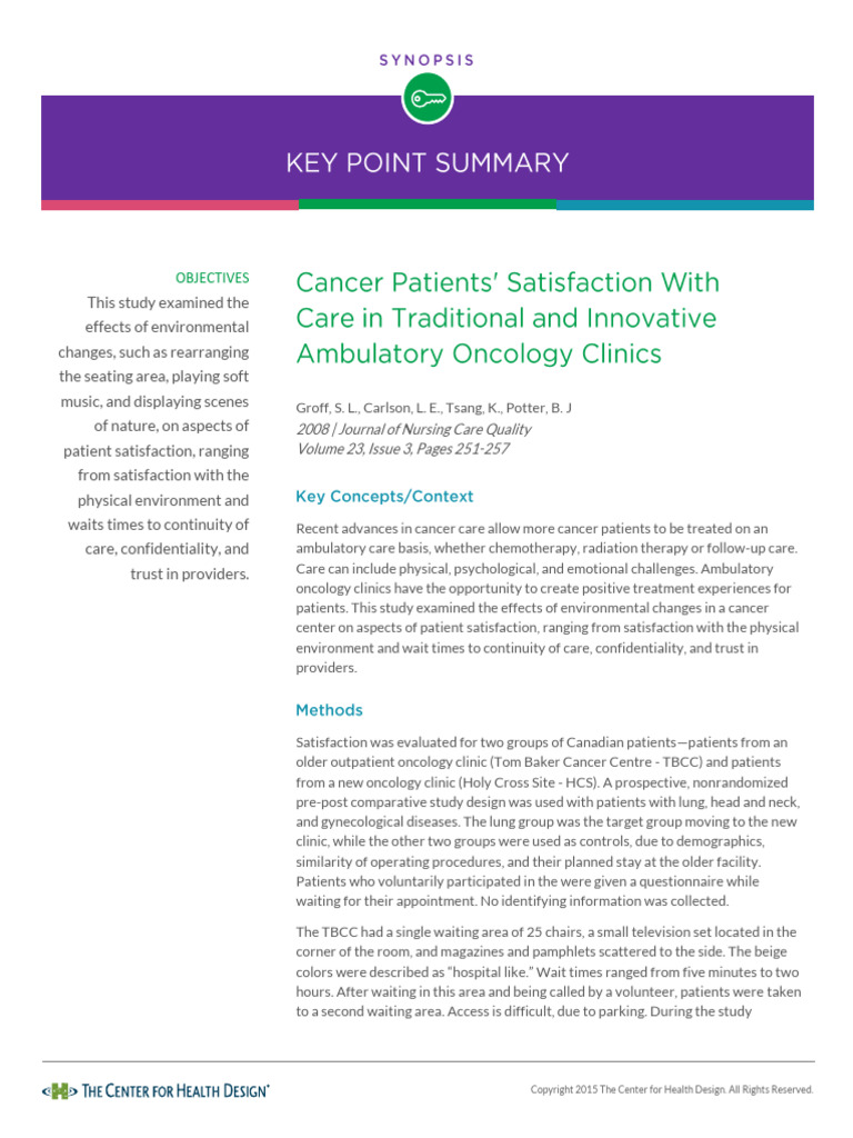 Groff Carlson Tsang Potter-2008-CHD-KPS | PDF | Oncology | Patient