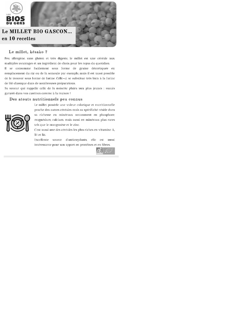 Retete Cu Millet | PDF