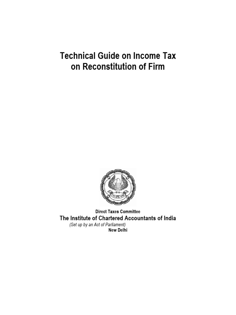 Guidance not on sec 45(4) & sec 9B - partnership firm taxation | PDF | Partnership | Capital ...