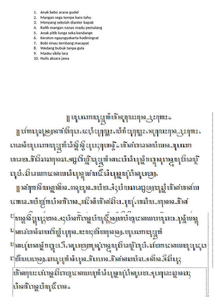 Aksara Jawa | PDF