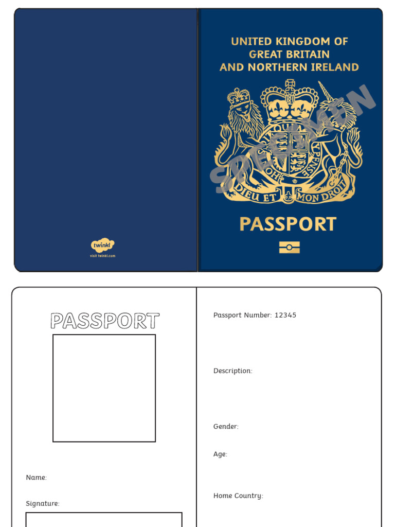 T T 1078 British Passport Template Ver 6 | PDF