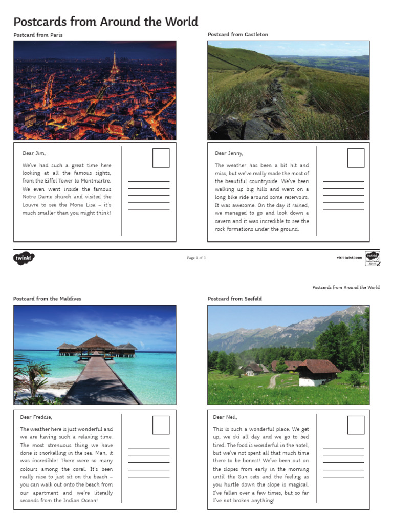 Global Travel Postcard Recommendations | PDF