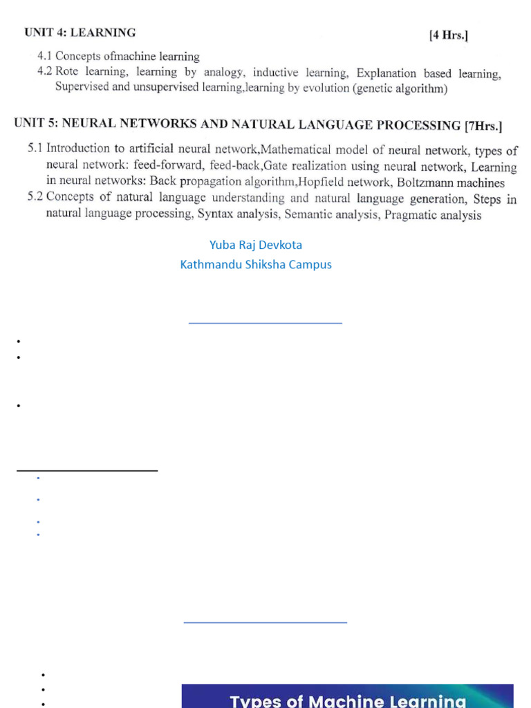AI Unit4 Learning Dd83e0ee 7d19 48c7 Bc5d b39decf3b0fc | PDF | Machine Learning | Genetic Algorithm