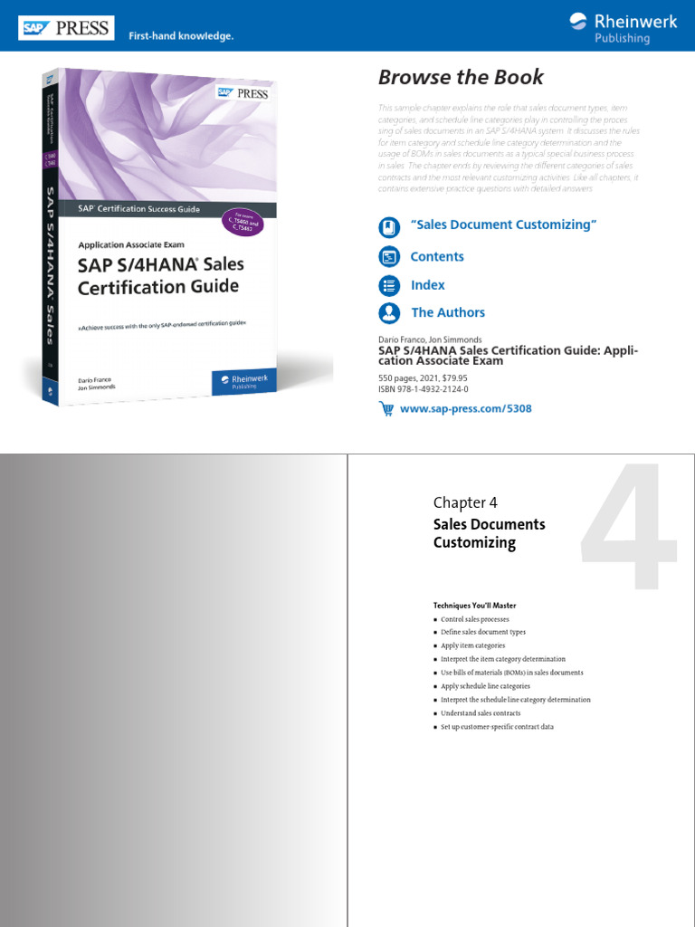 reading_sample_sap_press_sap_s4hana_sales_certification_guide | PDF | Pricing | Invoice