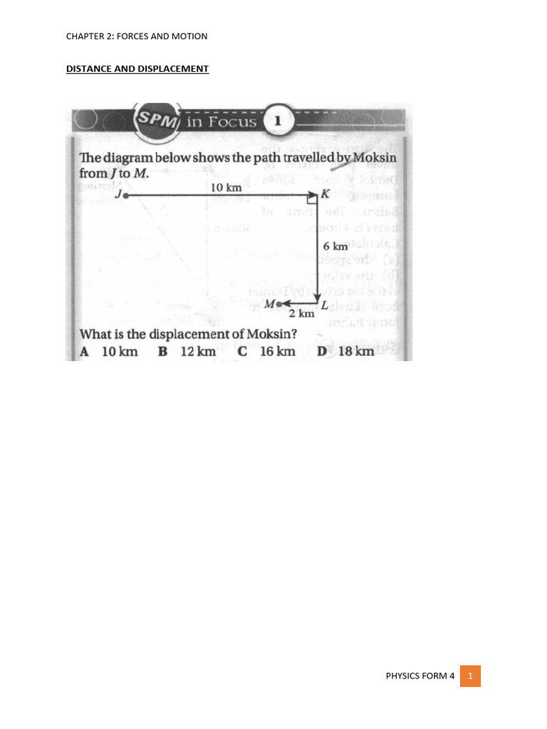 5. f4 Physics c2 - Speed and Velocity Biru Bi | PDF