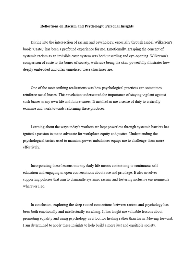 The Psychology of Racism The Racism of Psychology | PDF