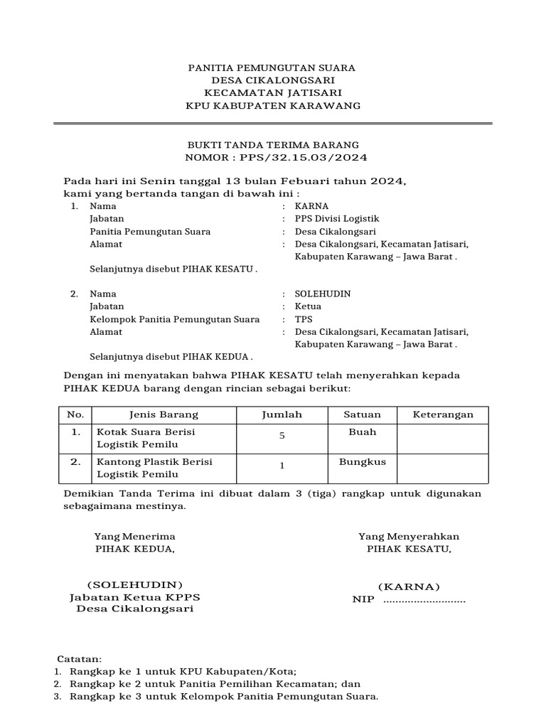 BTTB Distribusi PPK-PPS | PDF