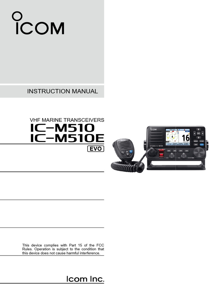 Ic-M510 M510e Evo Eng Im 1 | PDF | Antenna (Radio) | Transmitter