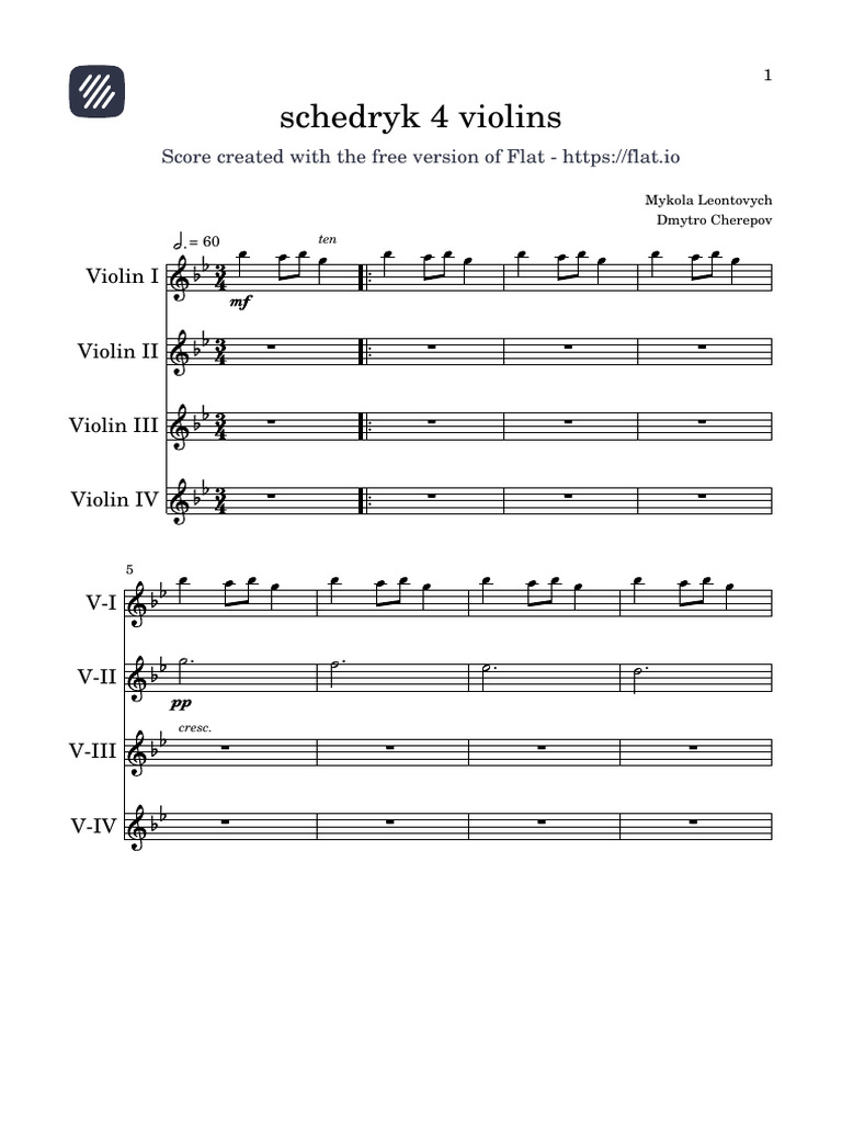 schedryk 4 violins | PDF