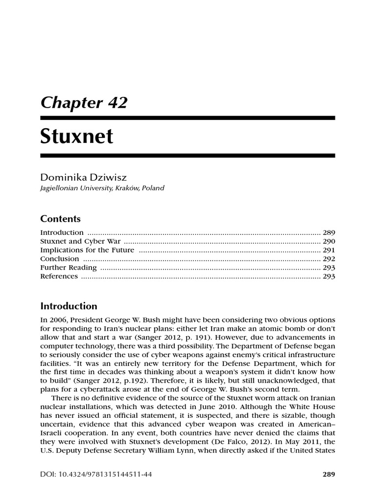 Stuxnet: The First Digital Weapon | PDF | Cyberwarfare | Security