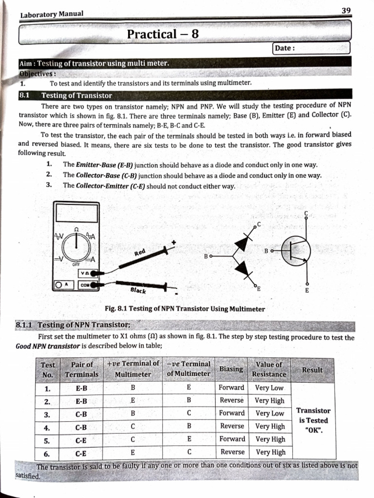 Practical | PDF | Bipolar Junction Transistor | Transistor