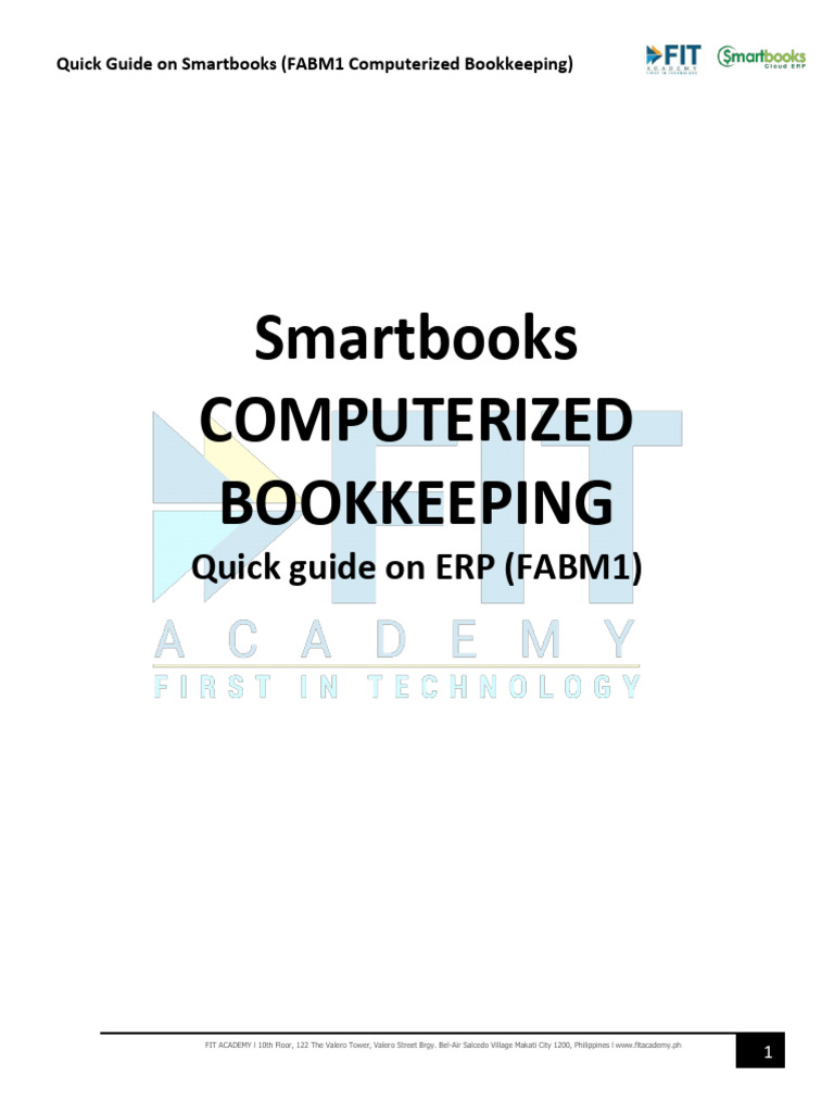 Quick Guide On Smartbooks v2024 - FABM1 | PDF | Debits And Credits ...