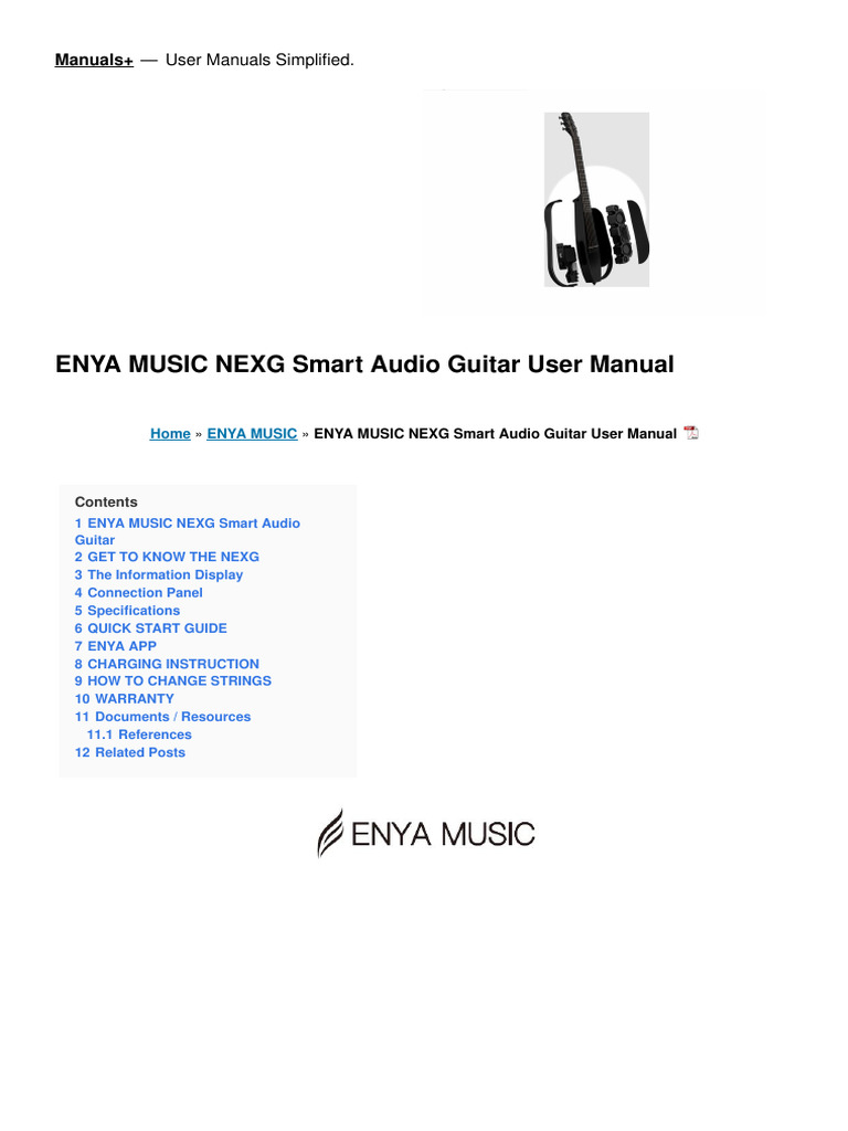 NEXG Smart Audio Guitar Manual | PDF | Guitars | Radio