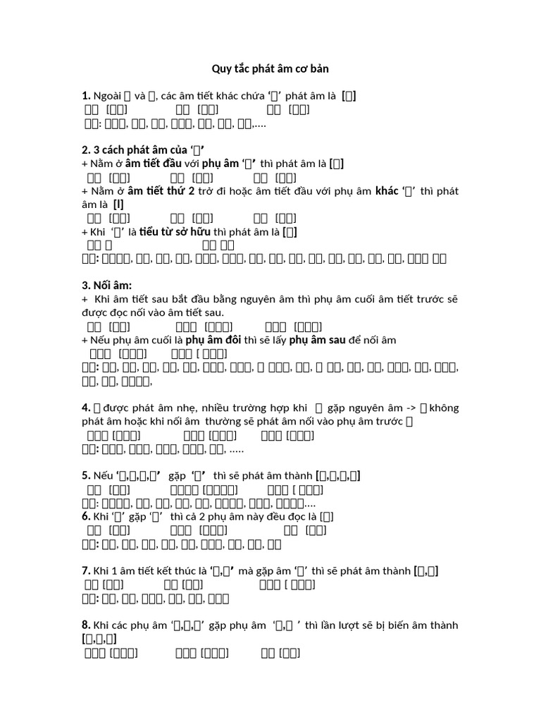 Quy Tac Phat Am Co Ban | PDF