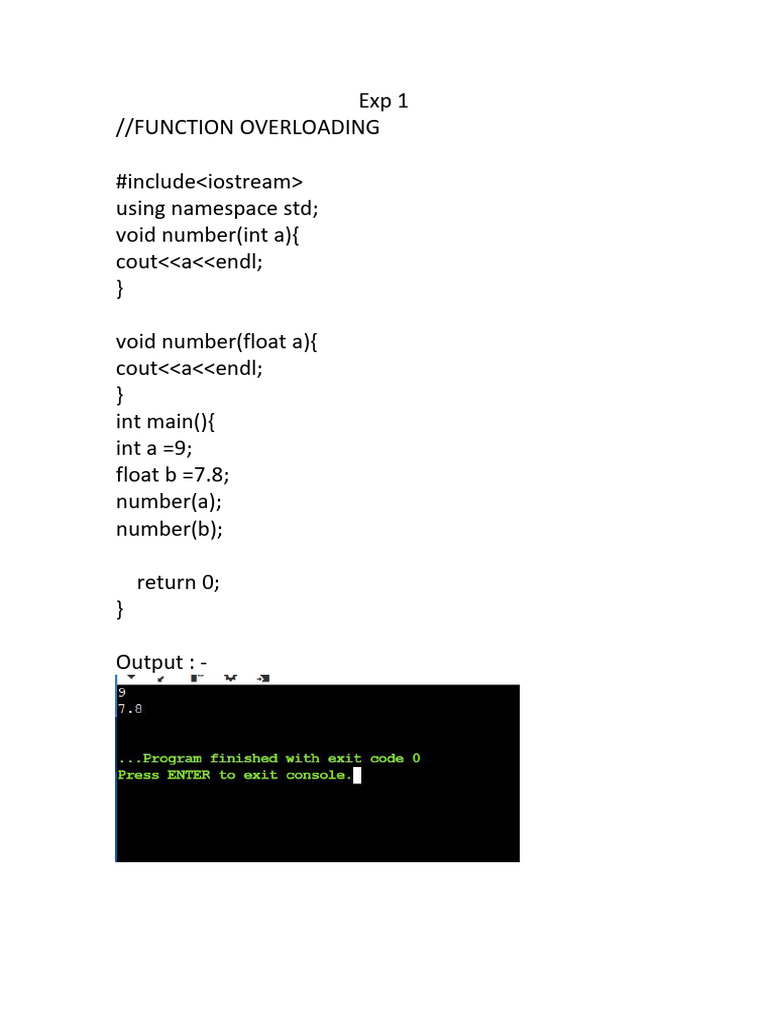 oops programs | PDF | Constructor (Object Oriented Programming) | Programming