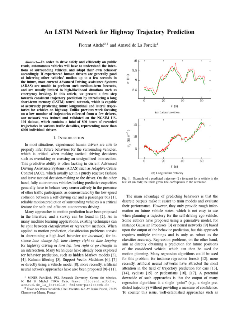 LSTM-vehicle-trajectory | PDF | Artificial Neural Network | Prediction