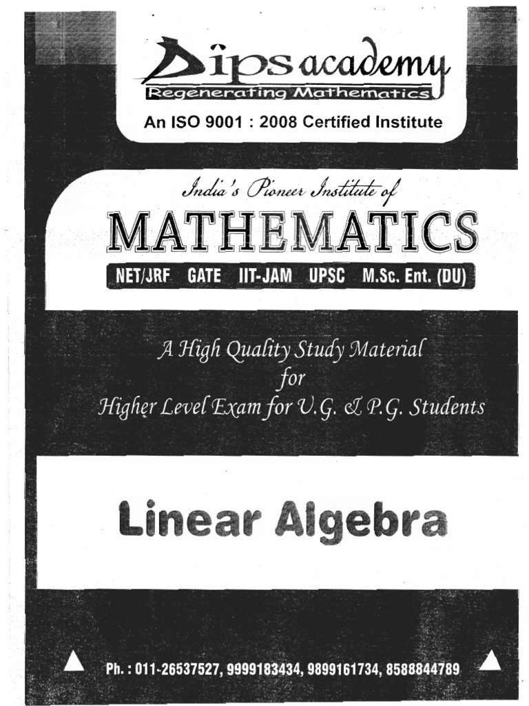 Linear Algebra Dips | PDF