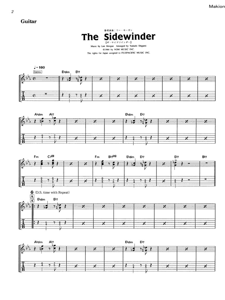 the sidewinder - guitar (1) | PDF