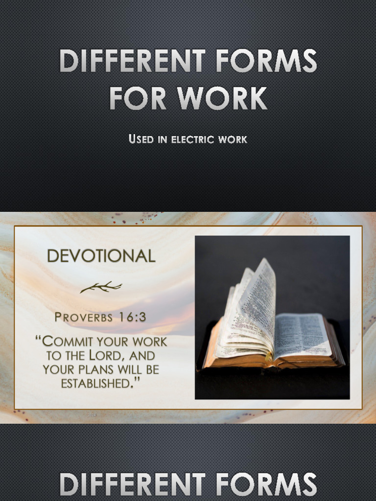 Different Forms For Work Electrical 2 | PDF