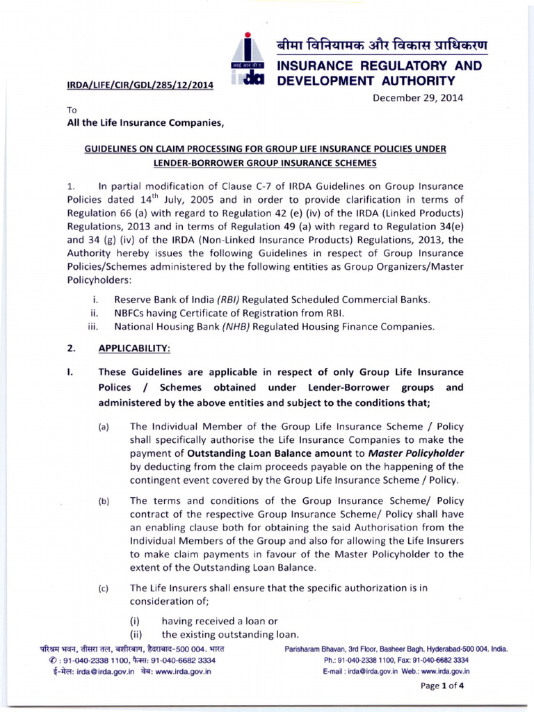 Group Life Insurance Claim Guidelines | PDF | Insurance | Life Insurance