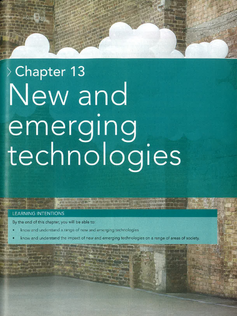 New and emerging technologies | PDF