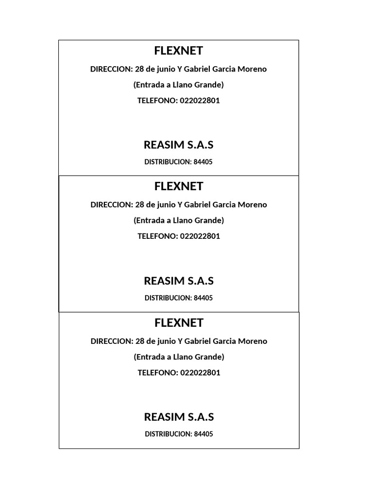 formato sobres | PDF
